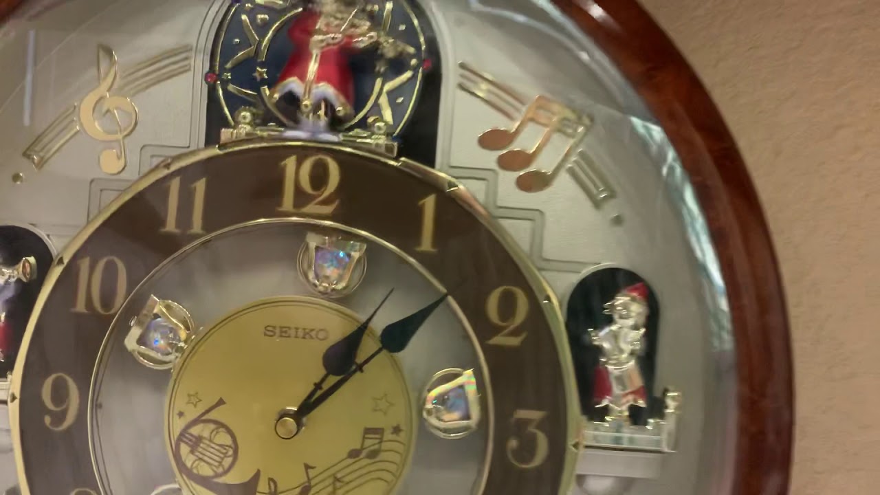 Seiko Melodies In Motion Clock QXM481BRH - YouTube