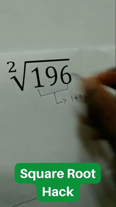 Square Roots Hack: How To Calculate Square Roots In Seconds! #shorts # ...