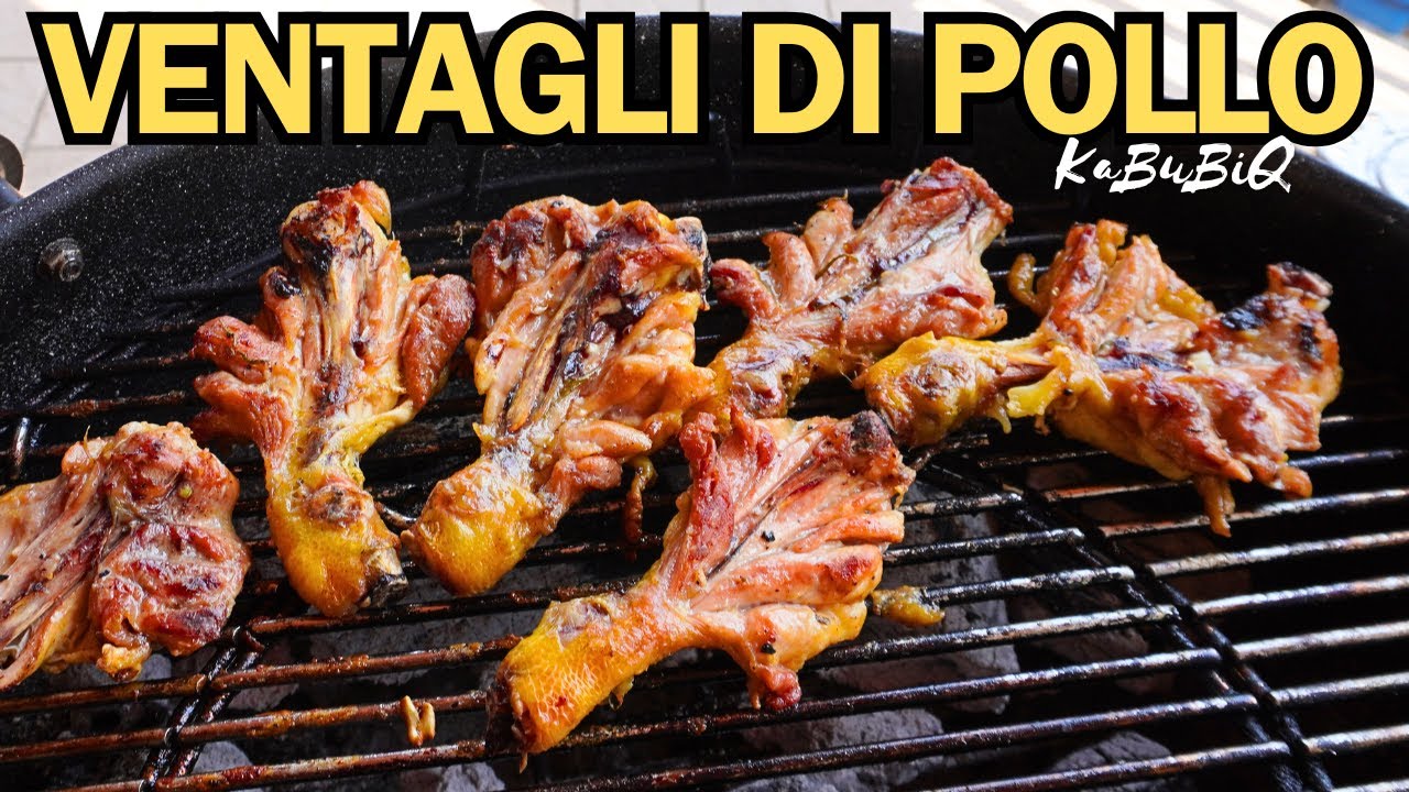 Cosce di pollo alla brace mai più crude al centro!!! VENTAGLI DI POLLO ...