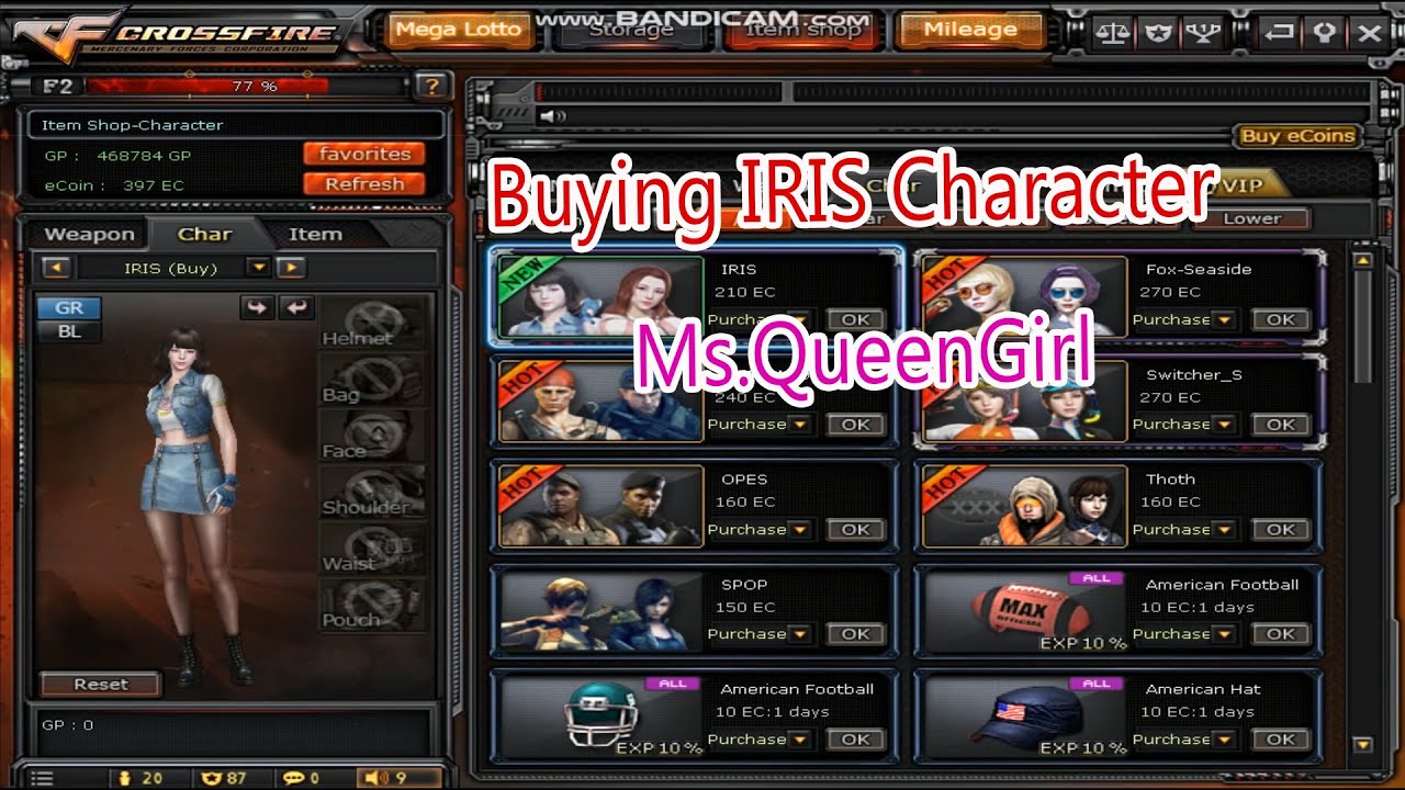 CFPH: Buying New Crossfire PH Character "IRIS" CF New Update ( 03/24 ...