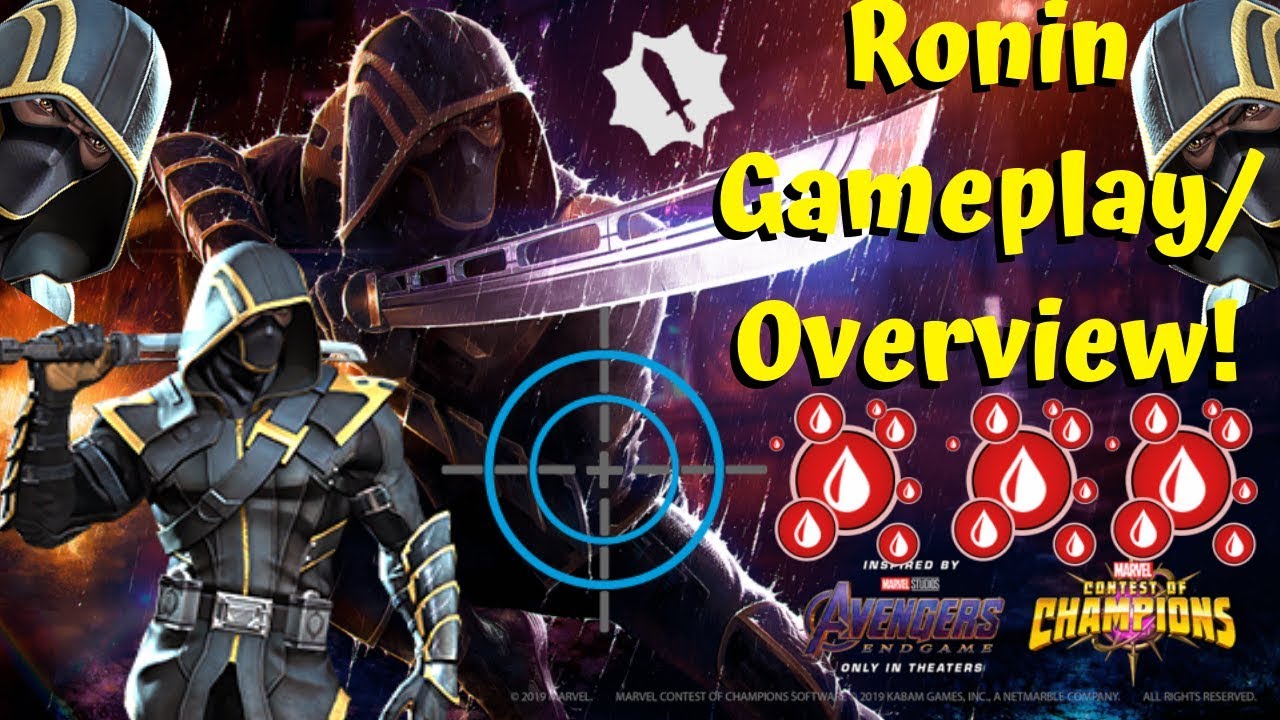 Ronin Gameplay/Overview! Solid Fury/Crit/Cruelty/Bleed/Evade - MCOC ...