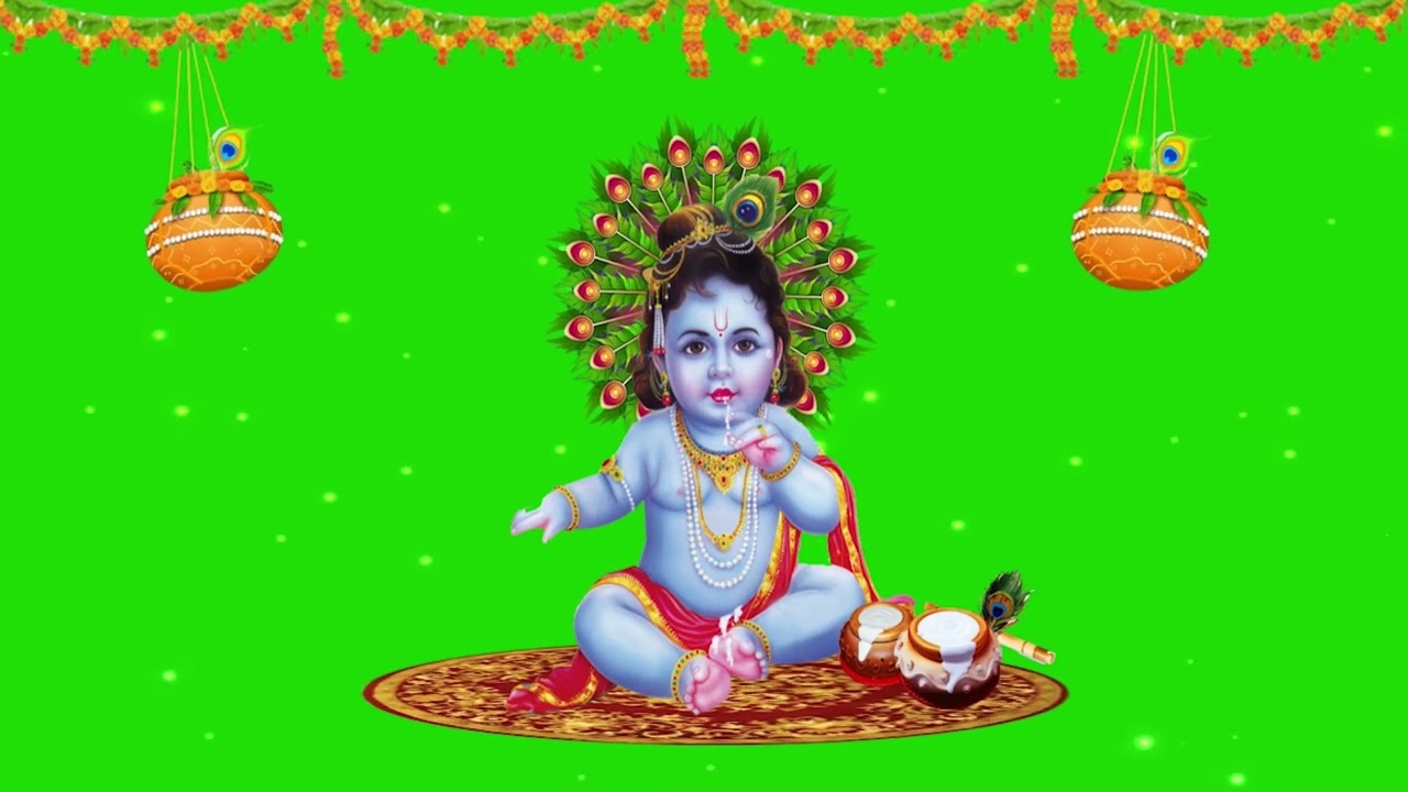 Little Krishna Green Screen Video || #Krishanjijanmashtami || Bal Gopal ...