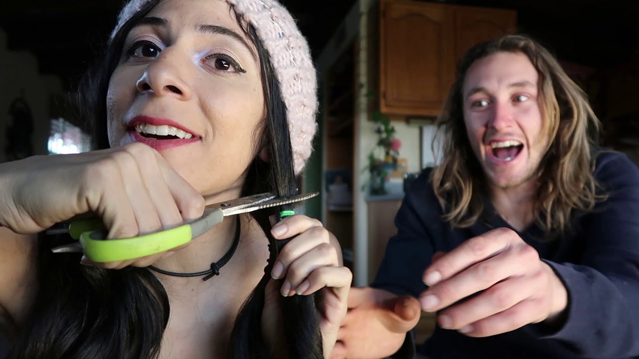 Cutting my Hair - April Fools Prank on boyfriend! - YouTube