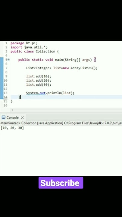 Collection Framework Arraylist In Java Code Java Programming Developers Shortsvideo Reels