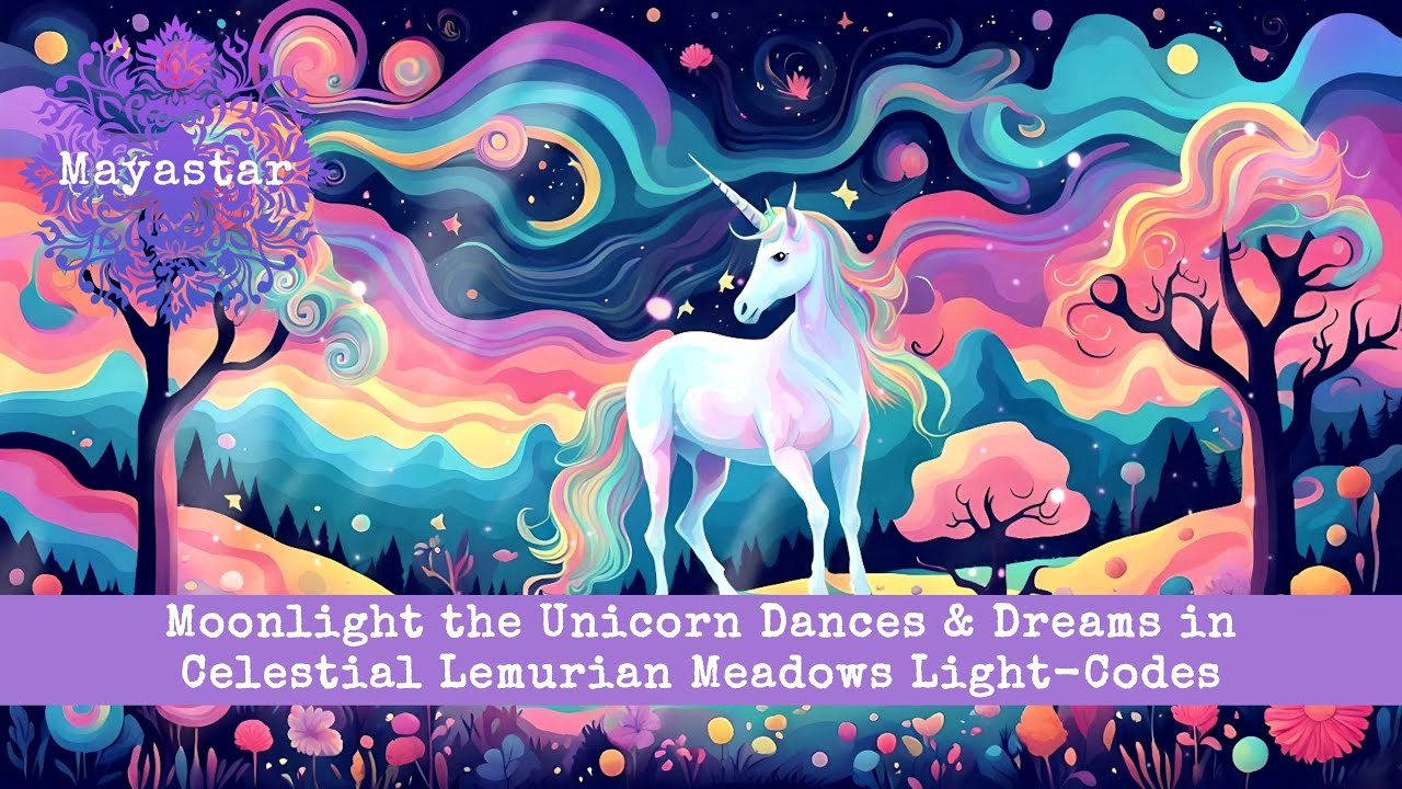 NEW Moonlight the Unicorn Dances & Dreams in Celestial Lemurian Meadows ...