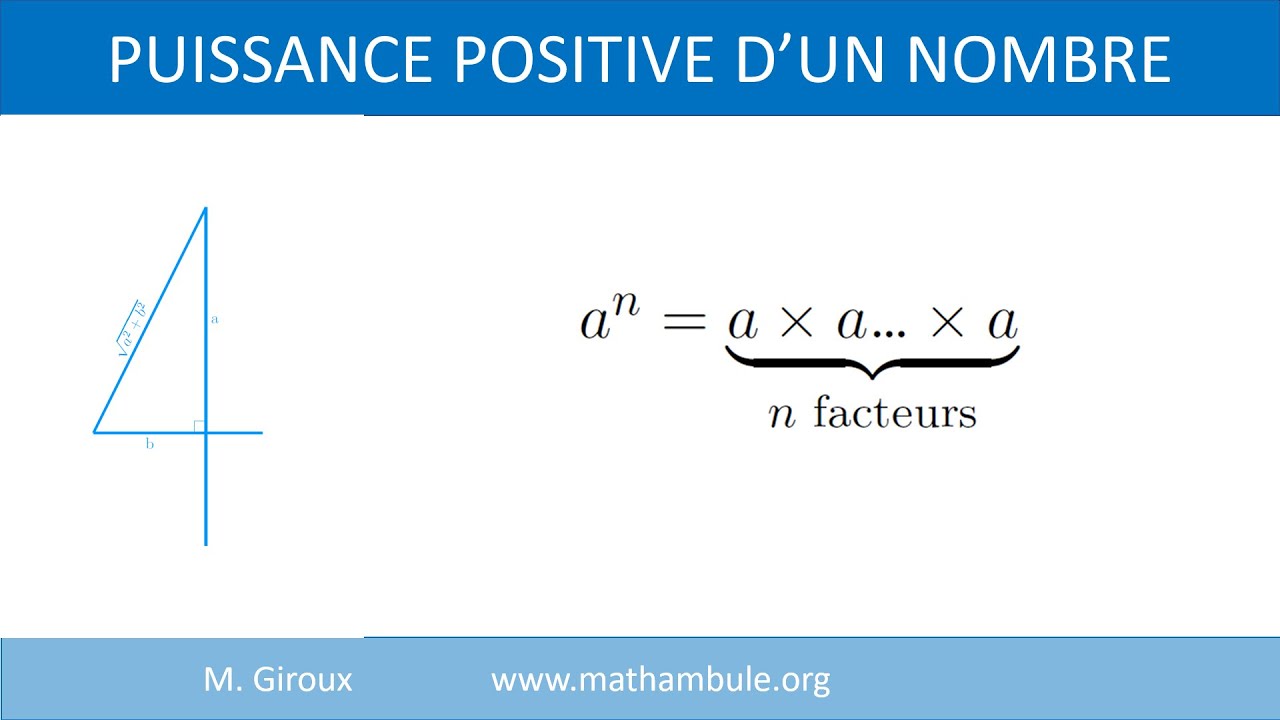 6 14 Puissances positives d'un nombre - YouTube