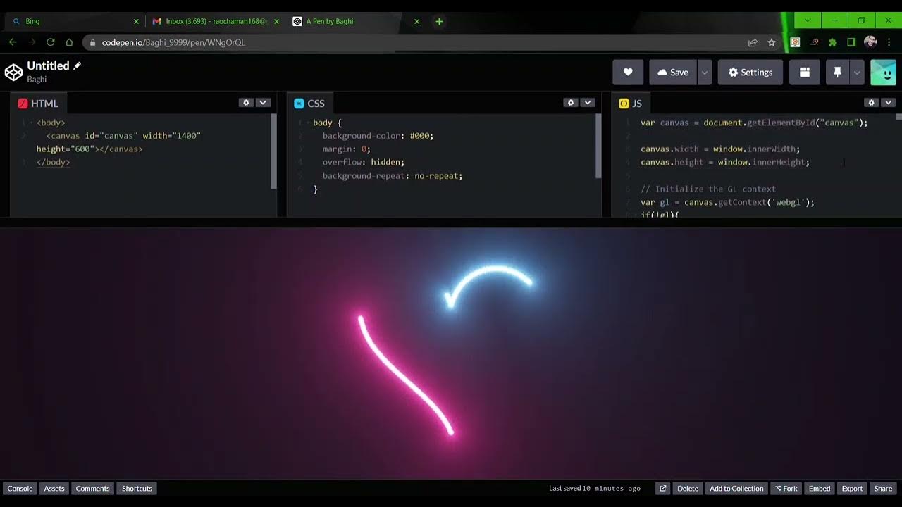 Making Glowing Heart With Js. 😍 - YouTube