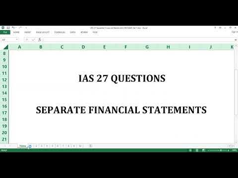 IAS 27 Separate Financial Statements Questions and Answers - YouTube