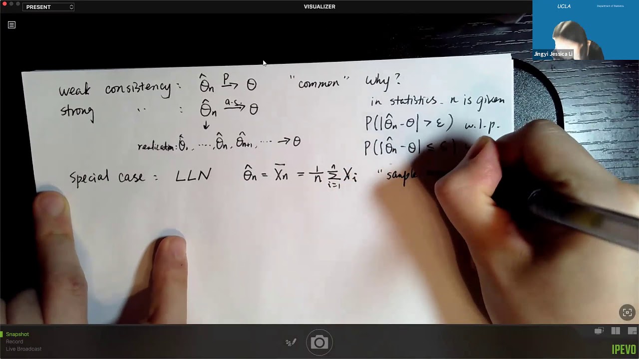 STATS 203 - Large Sample Theory - Lecture 7 (Consistency; LLN; Glivenko ...