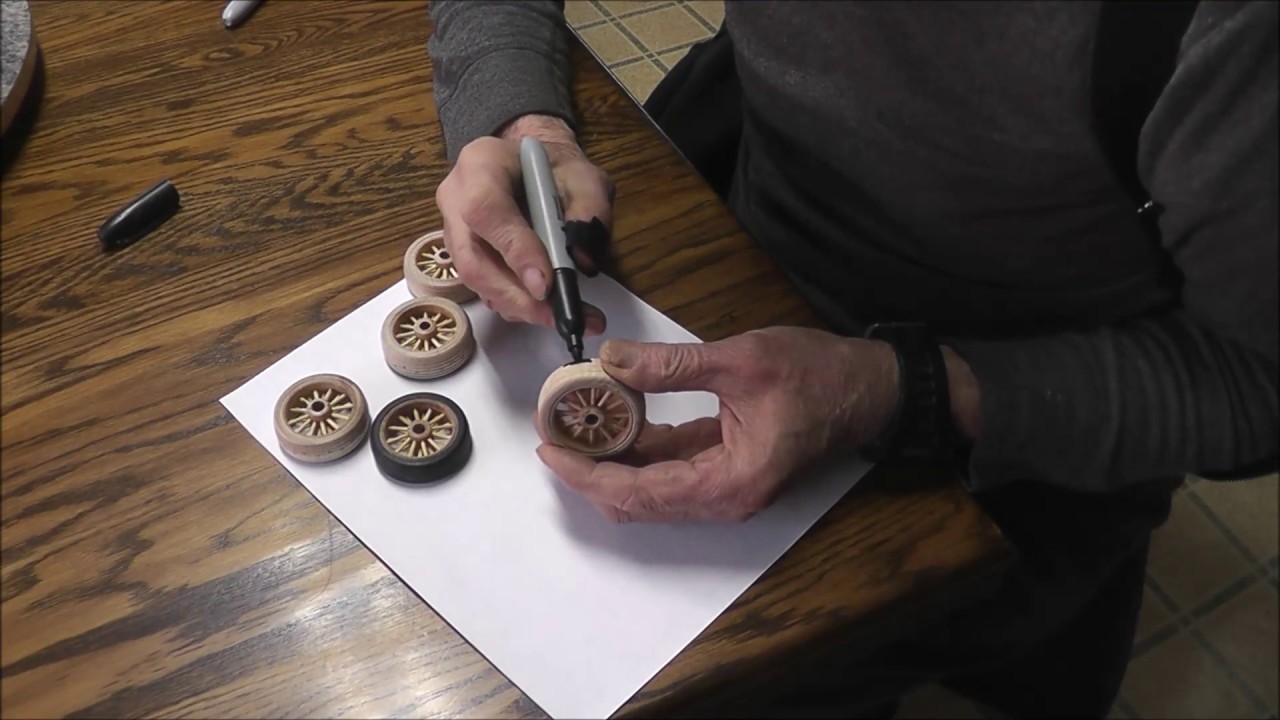 Part 2, making spoke wheels for model cars and trucks - YouTube