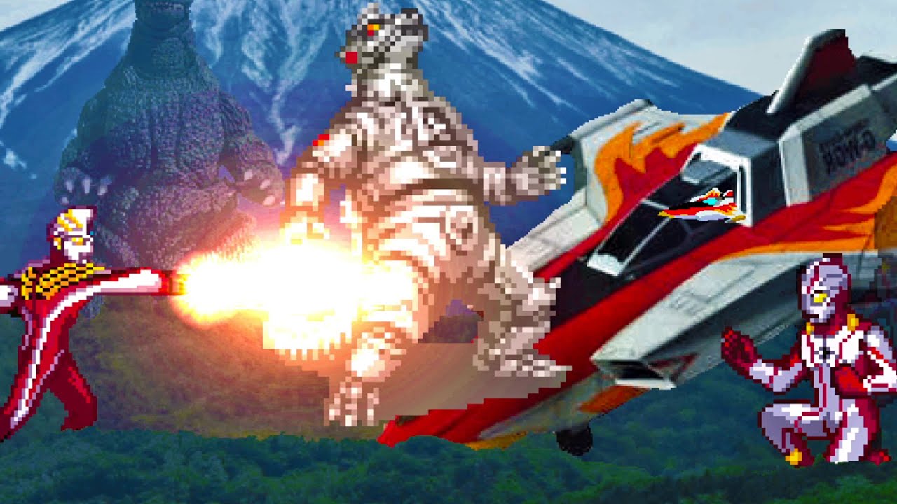 ULTRAMAN JUSTICE & ULTRAMAN MEBIUS vs MECHAGODZILLA 🏆Ultraman Fighting ...