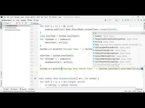 Java Fast linear search - YouTube