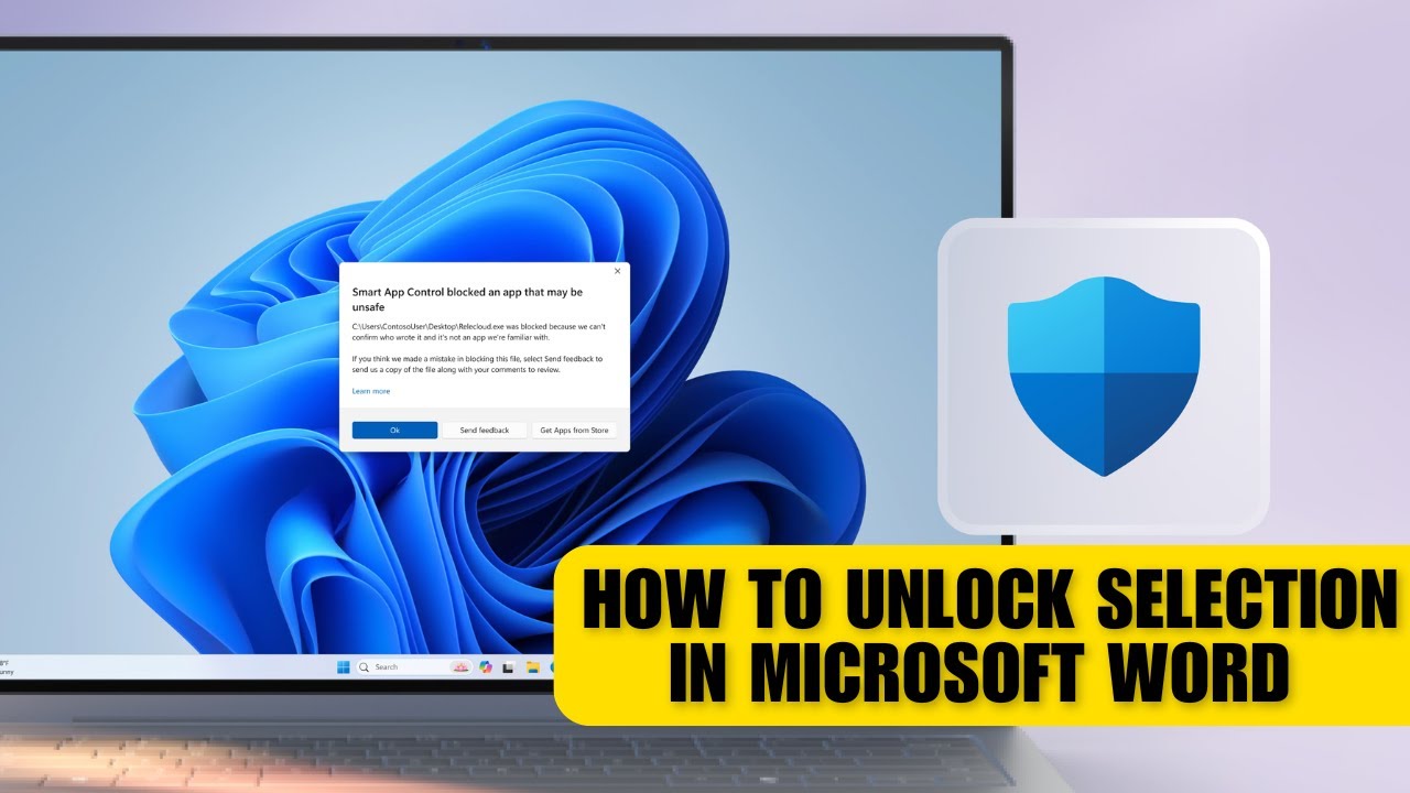 How to Unlock Selection in Microsoft Word - YouTube