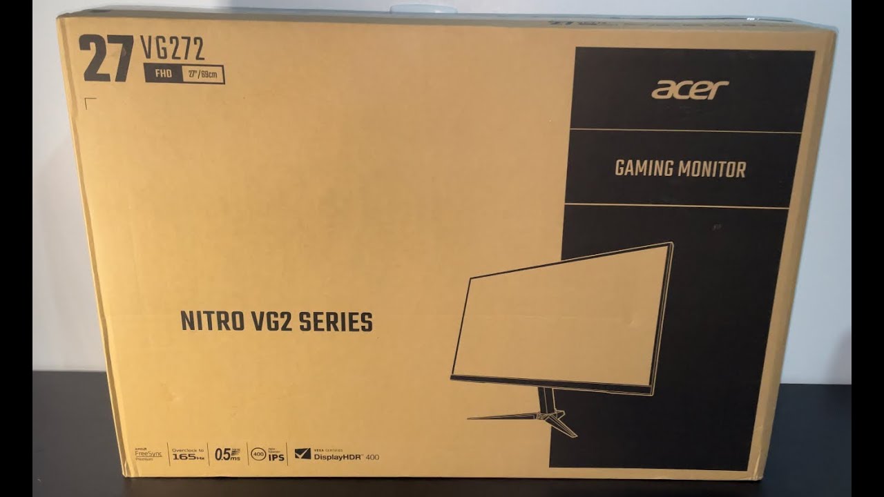 Unboxing Monitor Gamer Acer 27 ZeroFrame Full HD, 165Hz, 0.5ms, IPS ...
