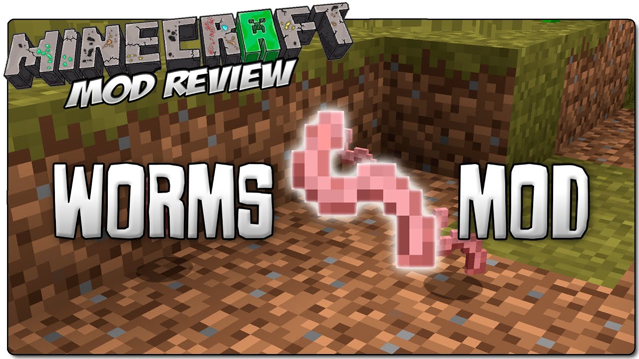 WORMS MOD MINECRAFT 1.8 ESPAÑOL | Come gusanos que salen de la tierra ...