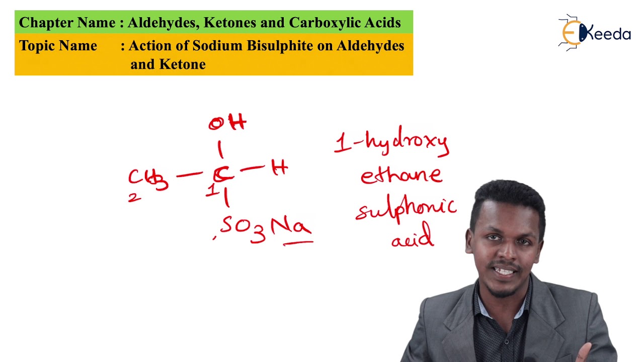Action of Sodium Bisulphite on Aldehydes and Ketone - YouTube