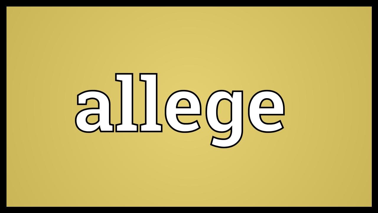 Allege Meaning - YouTube