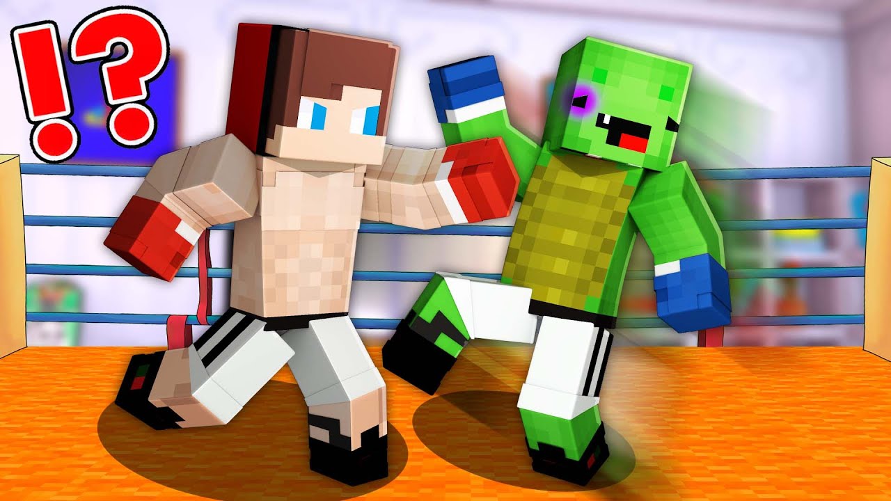 How JJ get so STRONG in Boxing in Minecraft Challenge - Maizen JJ and ...
