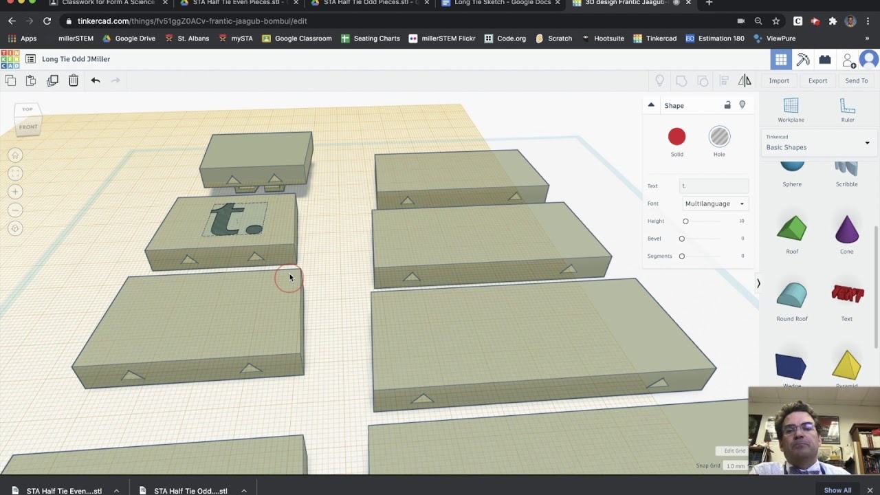 Tinkercad Long Tie Tutorial Video - YouTube