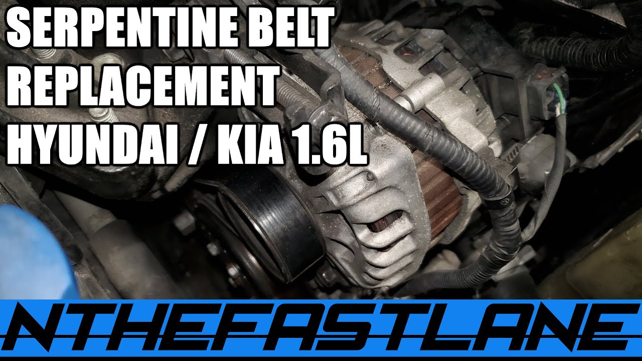 Serpentine Belt Replacement Hyundai/Kia 1.6 GDi (G4FD) Engines - YouTube