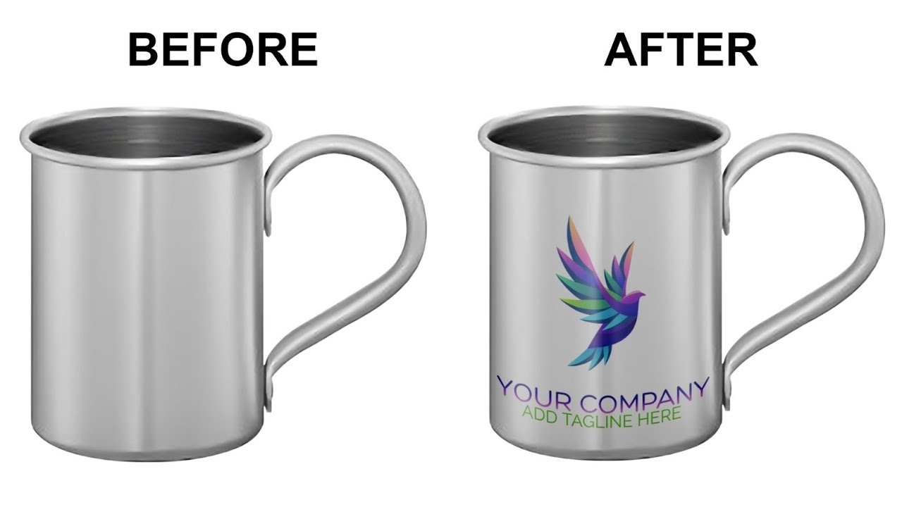 How to place a logo on mug | tutorial for beginner | Photoshop Research ...