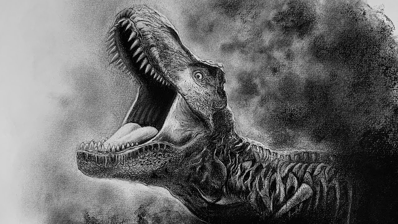 T Rex Drawings In Pencil