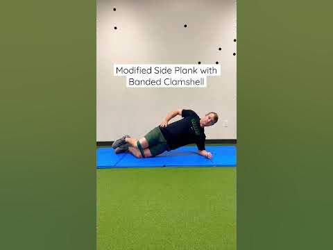 Modified Side Plank with Banded Clamshell - YouTube