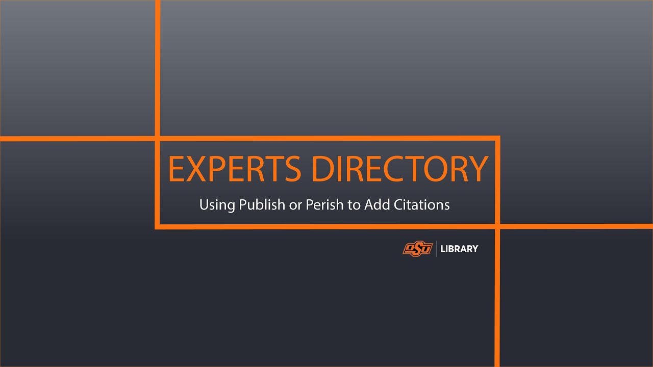 Symplectic Elements Experts Directory: Using Publish or Perish to Add ...