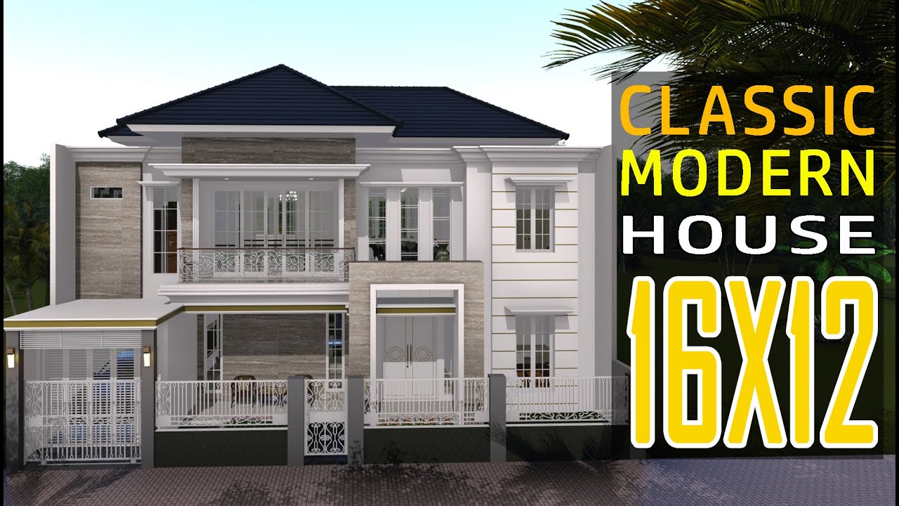 Classic Modern House 16X12 Meters - YouTube