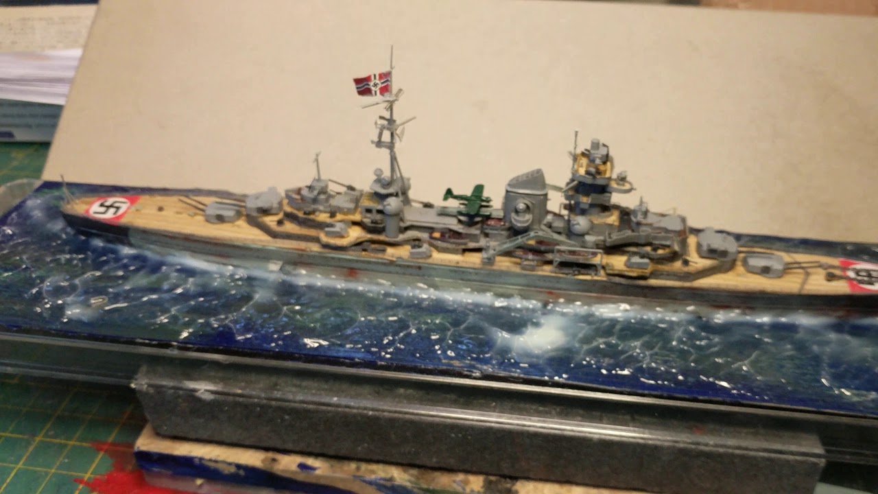 1/700 Tamiya Prinz Eugen build video part final - YouTube