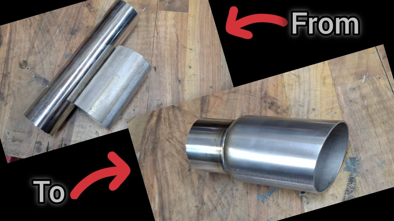 Custom Made Exhaust Tip - YouTube