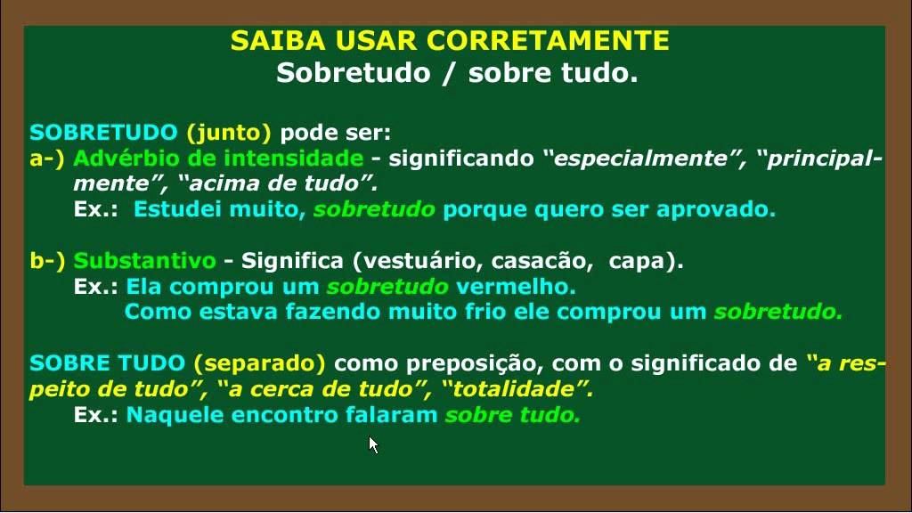 Sobretudo e Sobre Tudo - YouTube