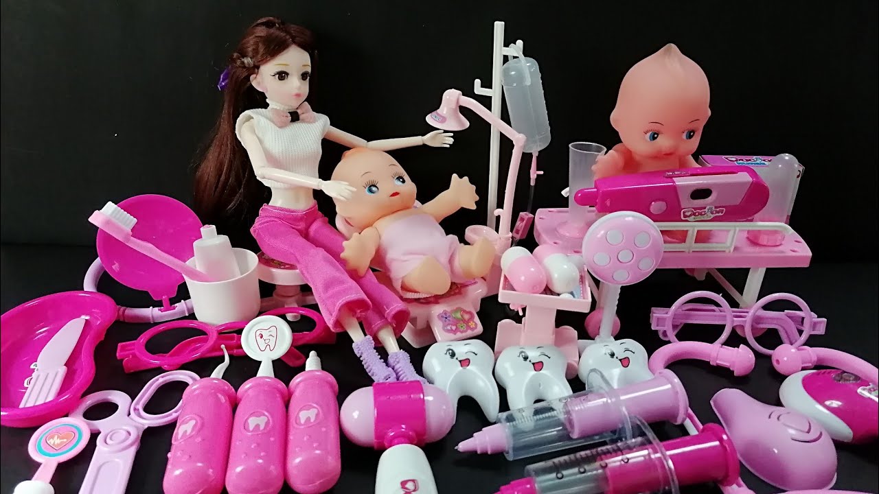 21 Minutes Satisfying with Unboxing Pink Doctor Medical Tools Playset ...