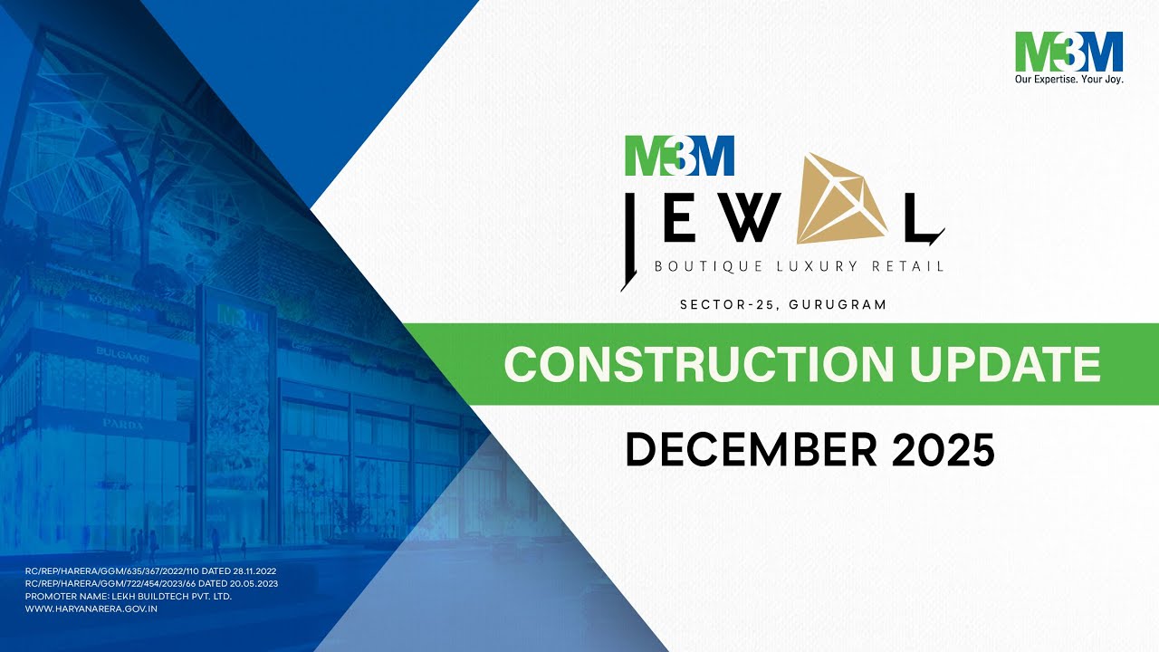 M3M Jewel – Construction Update December 2025 - YouTube