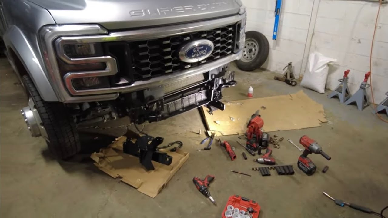 How to Install a Fisher/Western Snow Plow mount on Ford Truck | Step-by ...