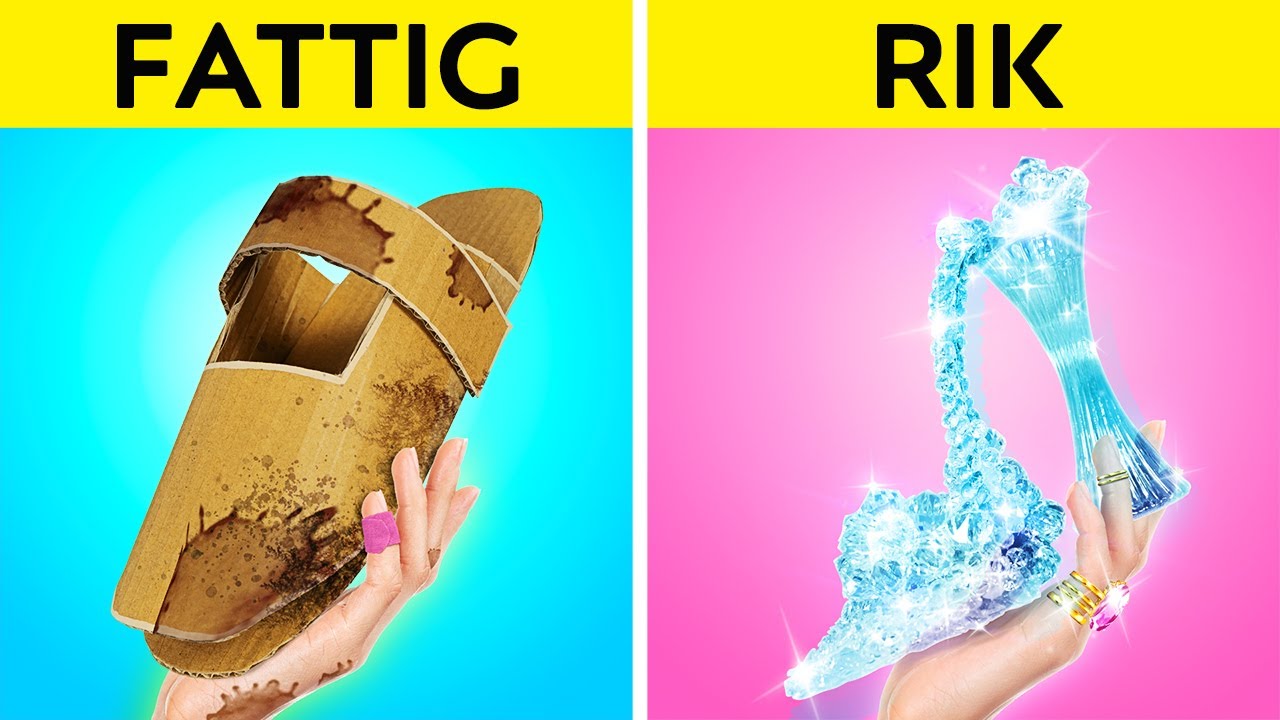 Rik mot fattig-outfittutmaning! Hur man blir en modedesigner hemma ...