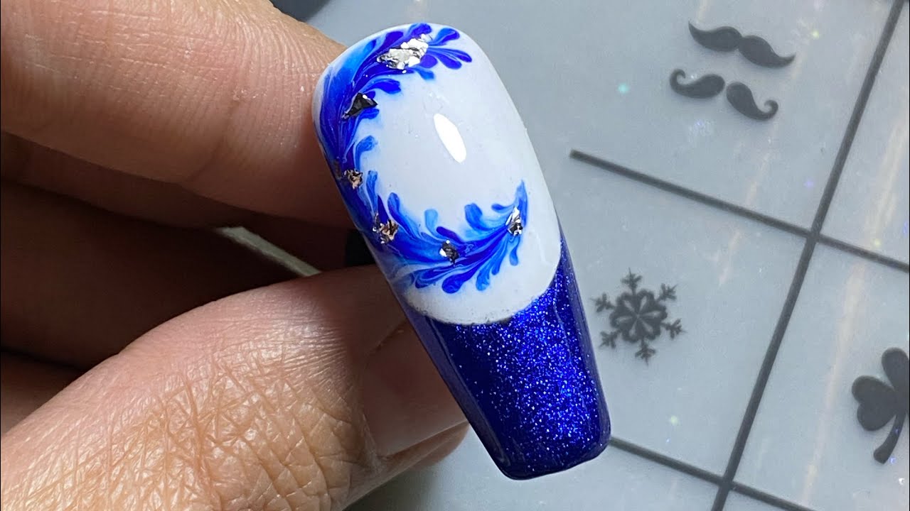 How to drag marble nails | chrome nails - YouTube