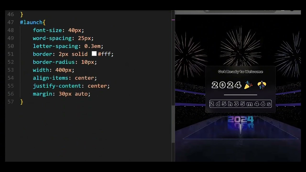 Watch this AMAZING Coding Project Before 2024 ! | New YEAR Timer Using HTML & CSS - YouTube