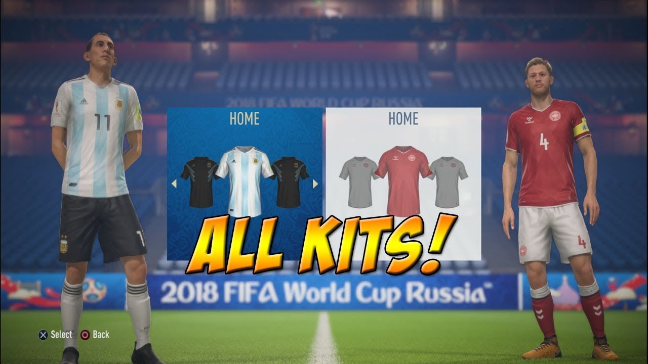 FIFA 18 World Cup - All Kits - YouTube