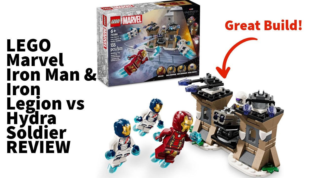 LEGO Marvel Iron Man & Iron Legion vs Hydra Soldier REVIEW! Set 76288 ...