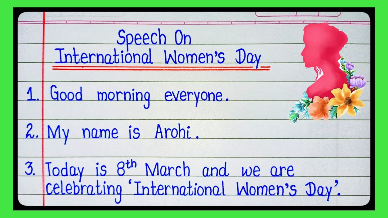 Speech On Women's Day 2025/Women's Day Speech in English/Womens Day Speech/International Women's ...