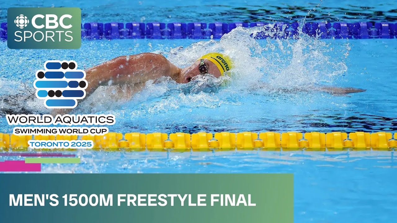 GOING THE DISTANCE in men's 1500m freestyle final at swimming World Cup ...