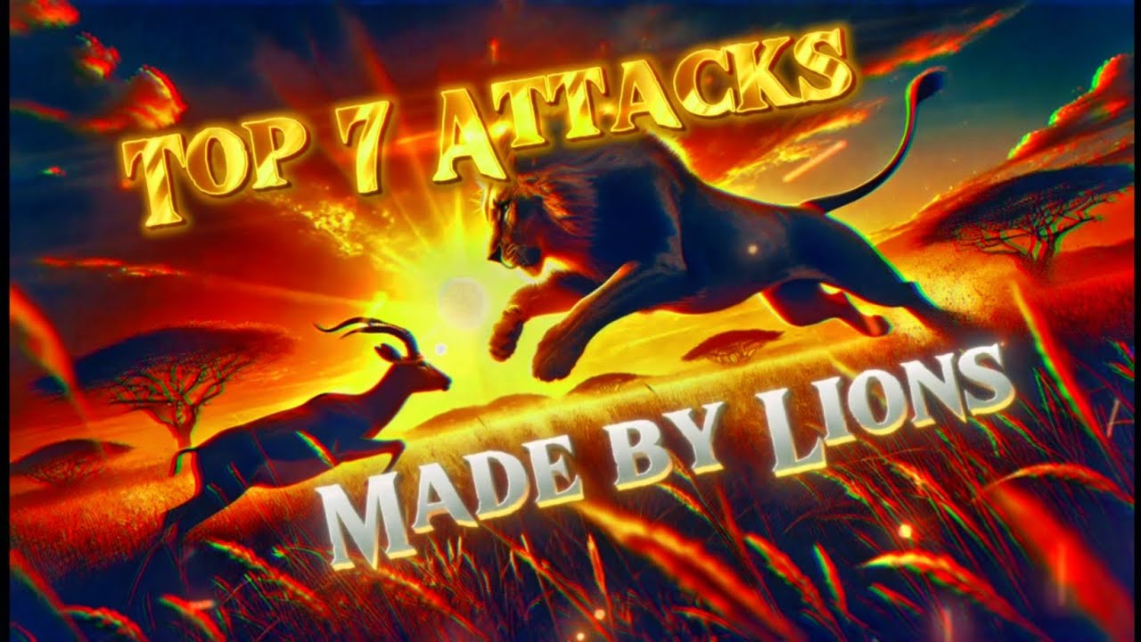 THE 7 BEST ATTACKS BY LIONS! (RARE) - YouTube