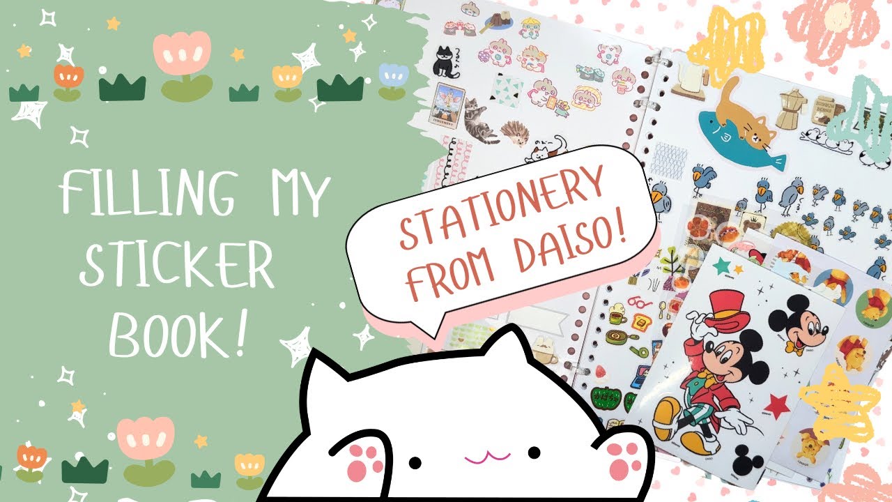 Filling My Sticker Book With Daiso Stickers! 💕 - YouTube