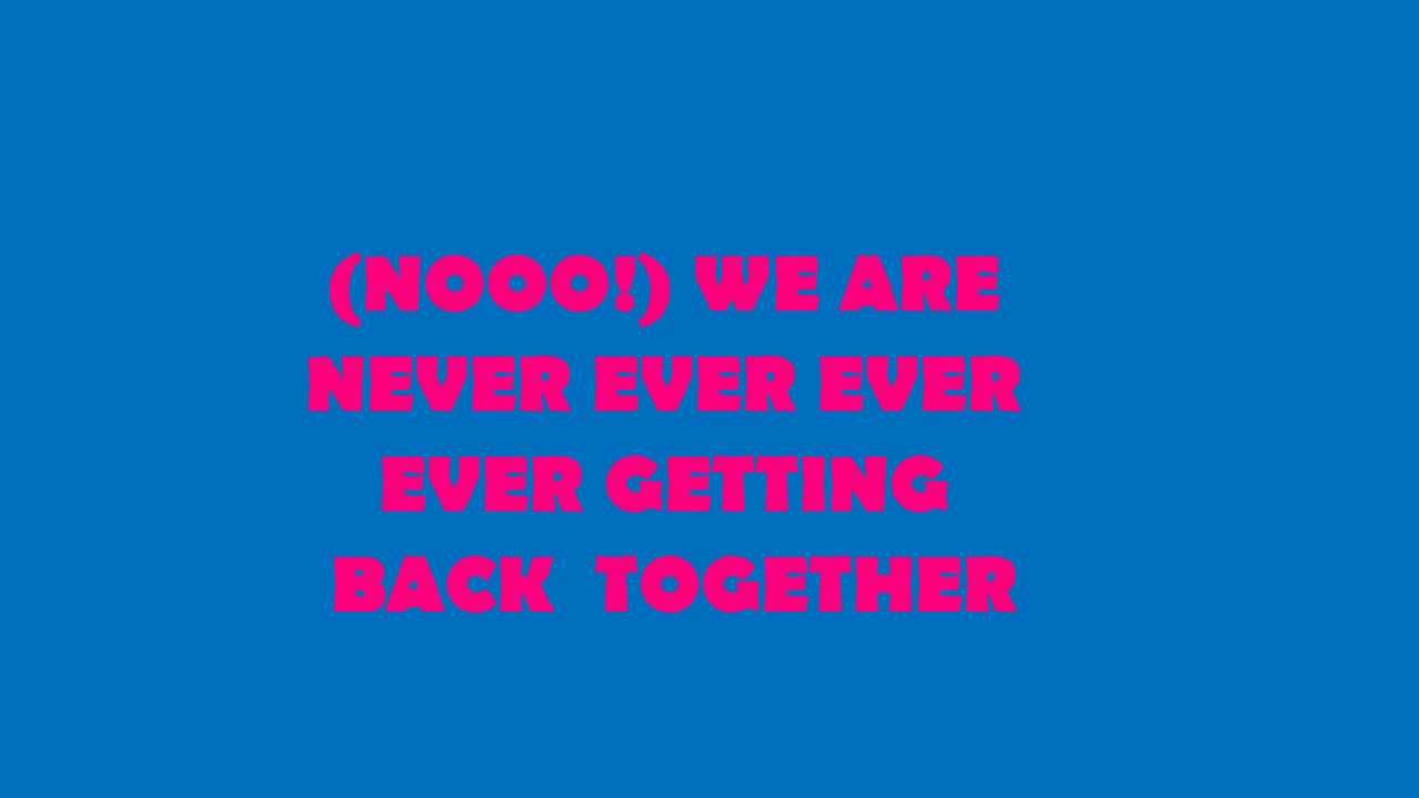 Taylor Swift we are never ever getting back together (lyrics) - YouTube