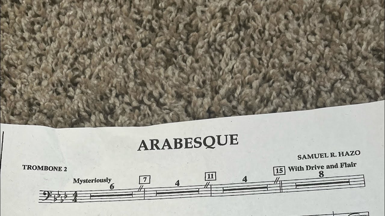 Day 3 of learning the trombone part of Arabesque - YouTube