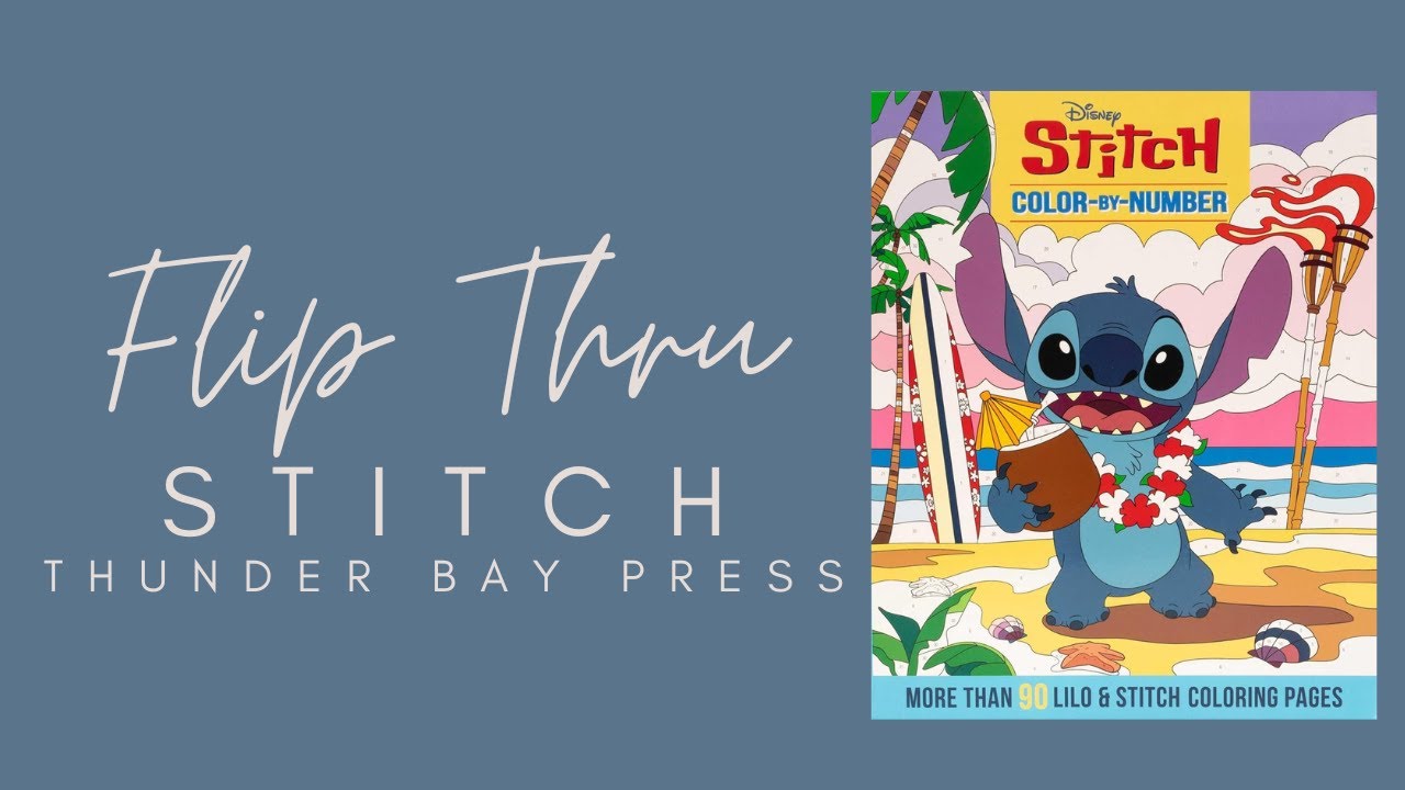 Disney Stitch Color By Number Thunder Bay Press Flip Thru - YouTube