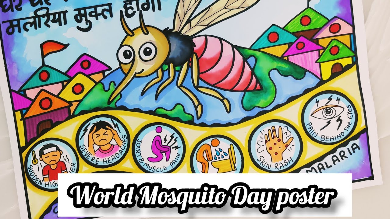 World Malaria Day Drawing//World Malaria Day Poster Drawing for ...