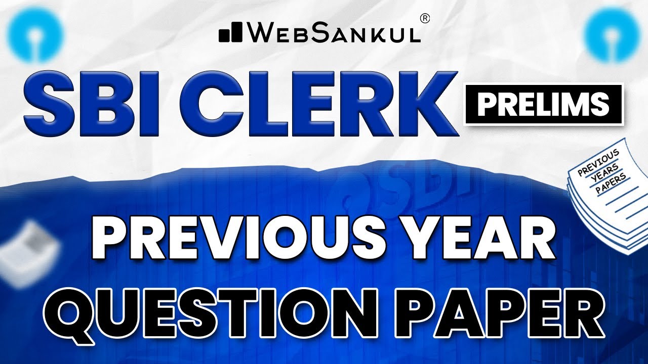 SBI Clerk Previous Year Question Paper | SBI Bharti | SBI Bank | Bank ...