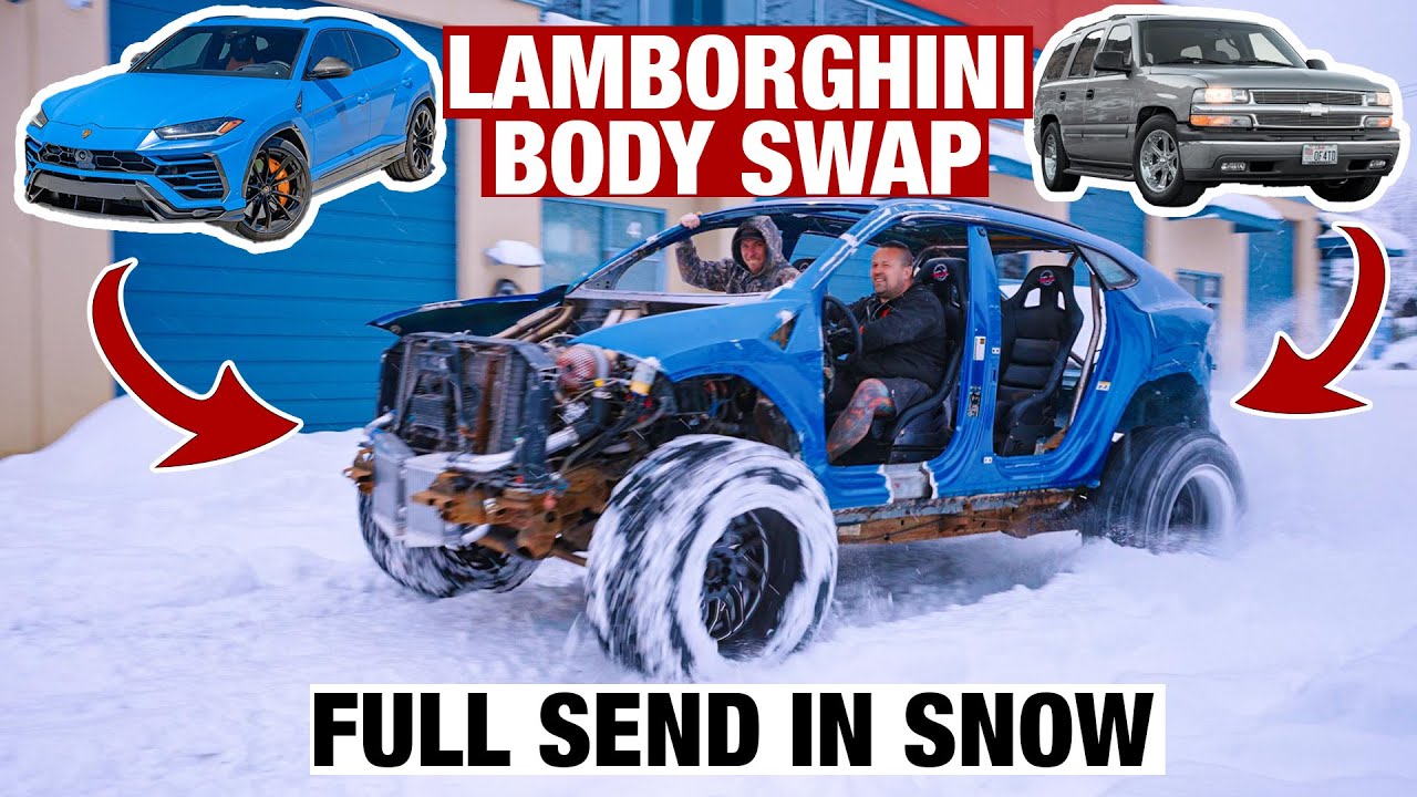 Lamborghini Urus + Chevy Tahoe Body Swap - Full Send in a Winter Storm ...